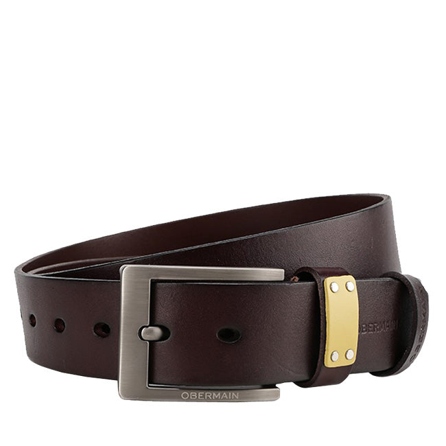 Obermain Aksesoris Ikat Pinggang Pria Casual Belt In Dark Brown -OBB04 ...
