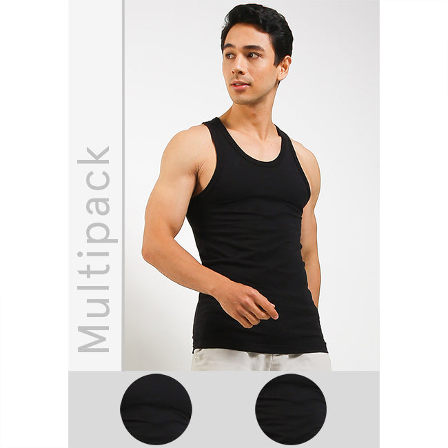 Obermain Pakaian Pria Tank Top Tank In Black-OMW22023BK – 9to9 Indonesia