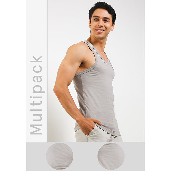 Obermain Pakaian Pria Tank Top Tank In Gray-OMW22023GY – 9to9 Indonesia