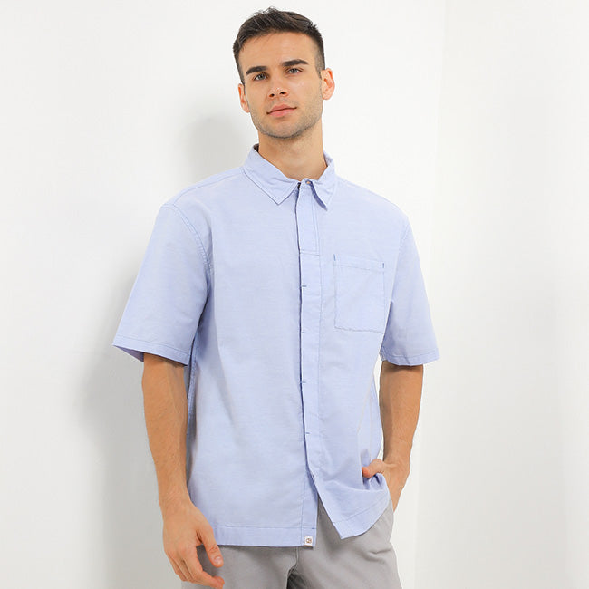 Obermain Pakaian Pria Shirt Drake In Light Blue – 9to9 Indonesia