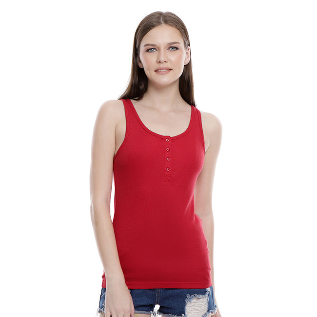Hush Puppies Pakaian Tank Top Wanita Henleya In Red – 9to9 Indonesia